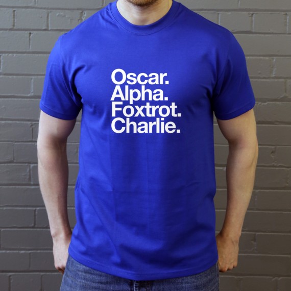 Oldham Athletic FC: Oscar Alpha Foxtrot Charlie T-Shirt | TheBoyDoneGood